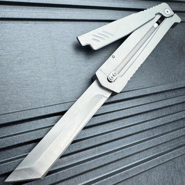 Gun Metal Gravity Knife | BLADE ADDICT