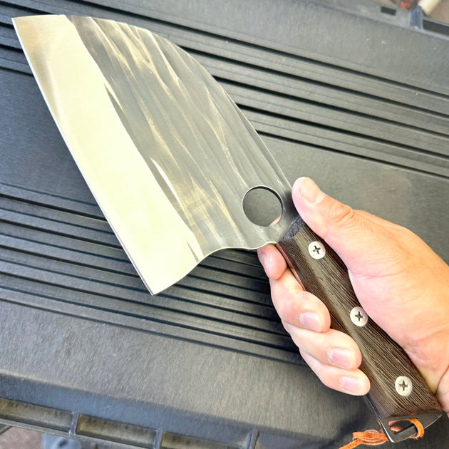 Duan Da Chef Butcher Cleaver Knife w/ Wood Handle | BLADE ADDICT