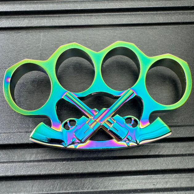 RAINBOW Gun Slinger Knuckles Paper Weight | BLADE ADDICT