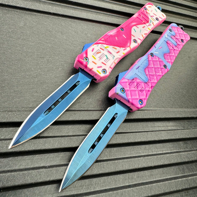 6.75" Sprinkle Waffle OTF Pocket Knife | BLADE ADDICT
