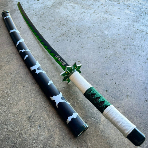 Sanemi's Green Nichirin Katana (Metal) | BLADE ADDICT
