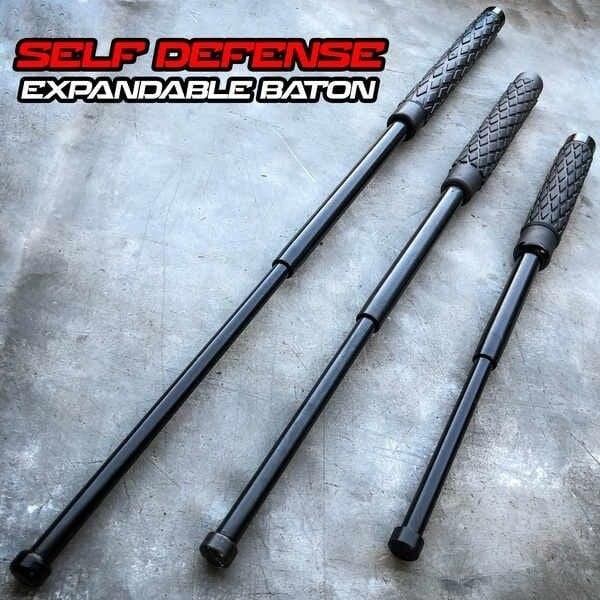 16", 21", 26" Self Defense EXTENDABLE Walking Stick Baton Style Tactic ...