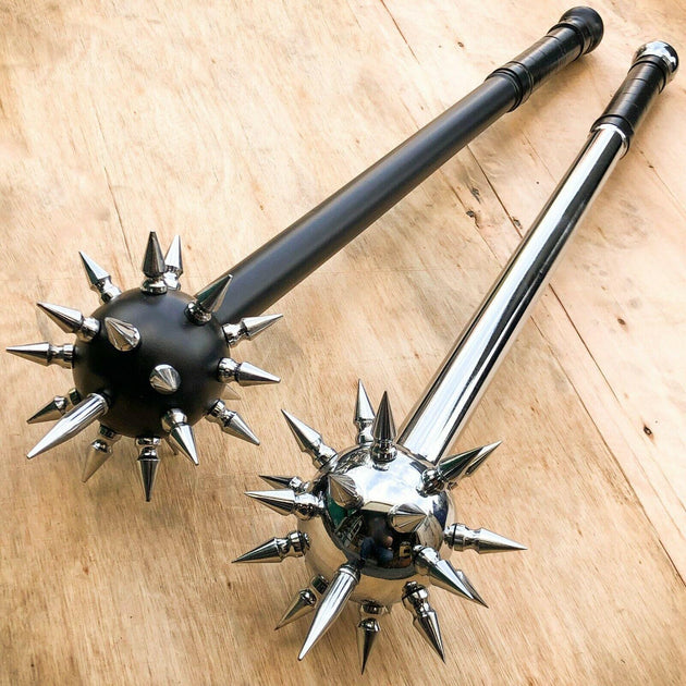 Medieval Spiked Ball Mace Black + Deadly Morning Star Morgenstern ...