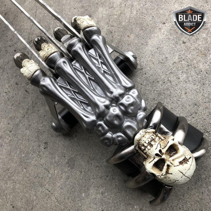 17" Wolverine Claw & Skull Skeleton Knife Dagger w/ Handle Fixed Blade ...