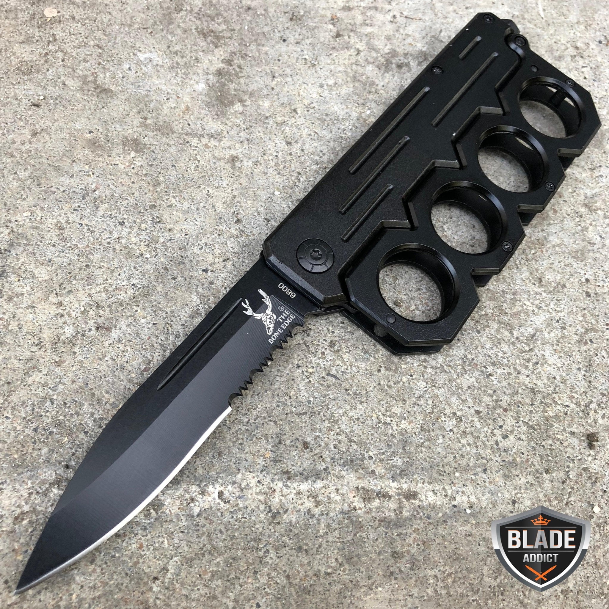 Knuckle Style Tactical Spring Assisted Open Folding Pocket Knife ...
