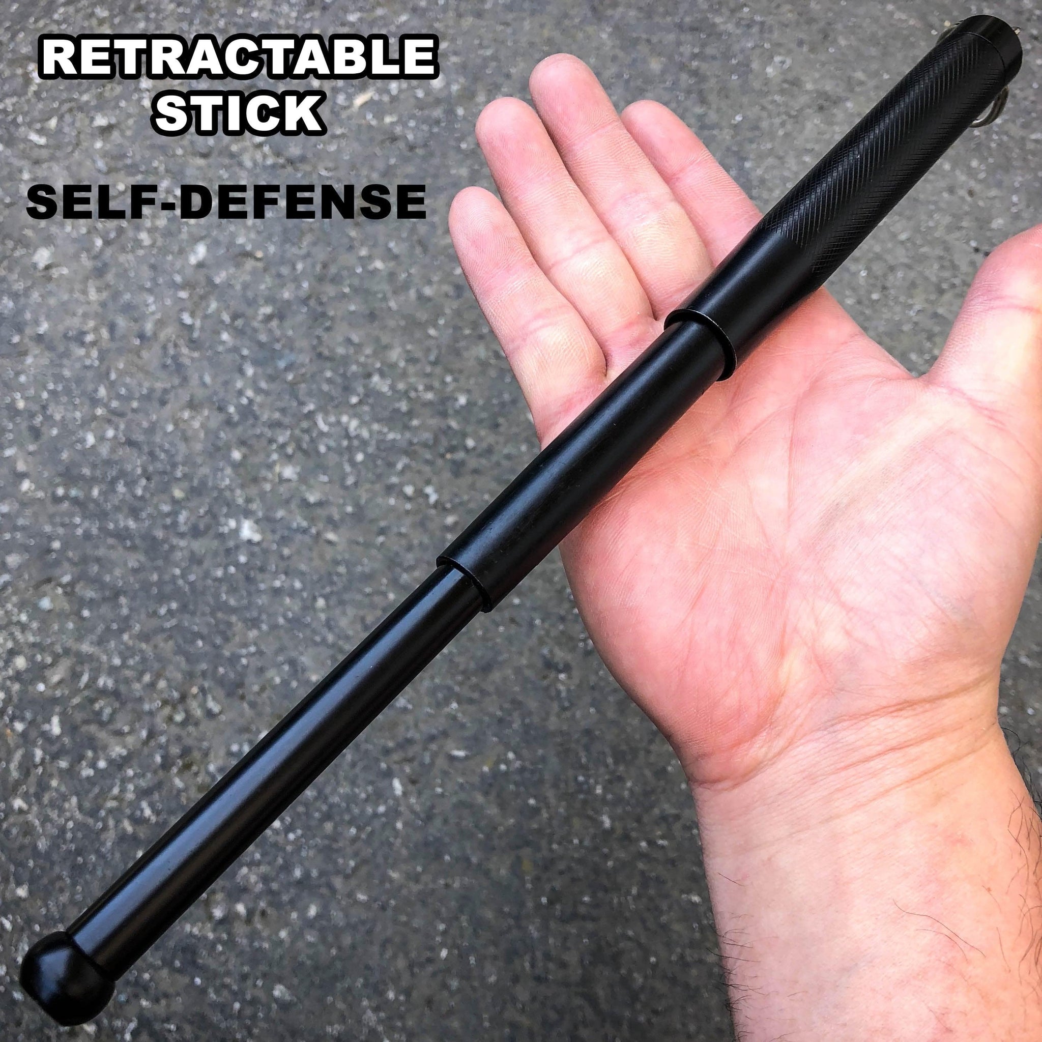 12" Pocket Police Baton Style Walking Stick for Portable Self Defense ...