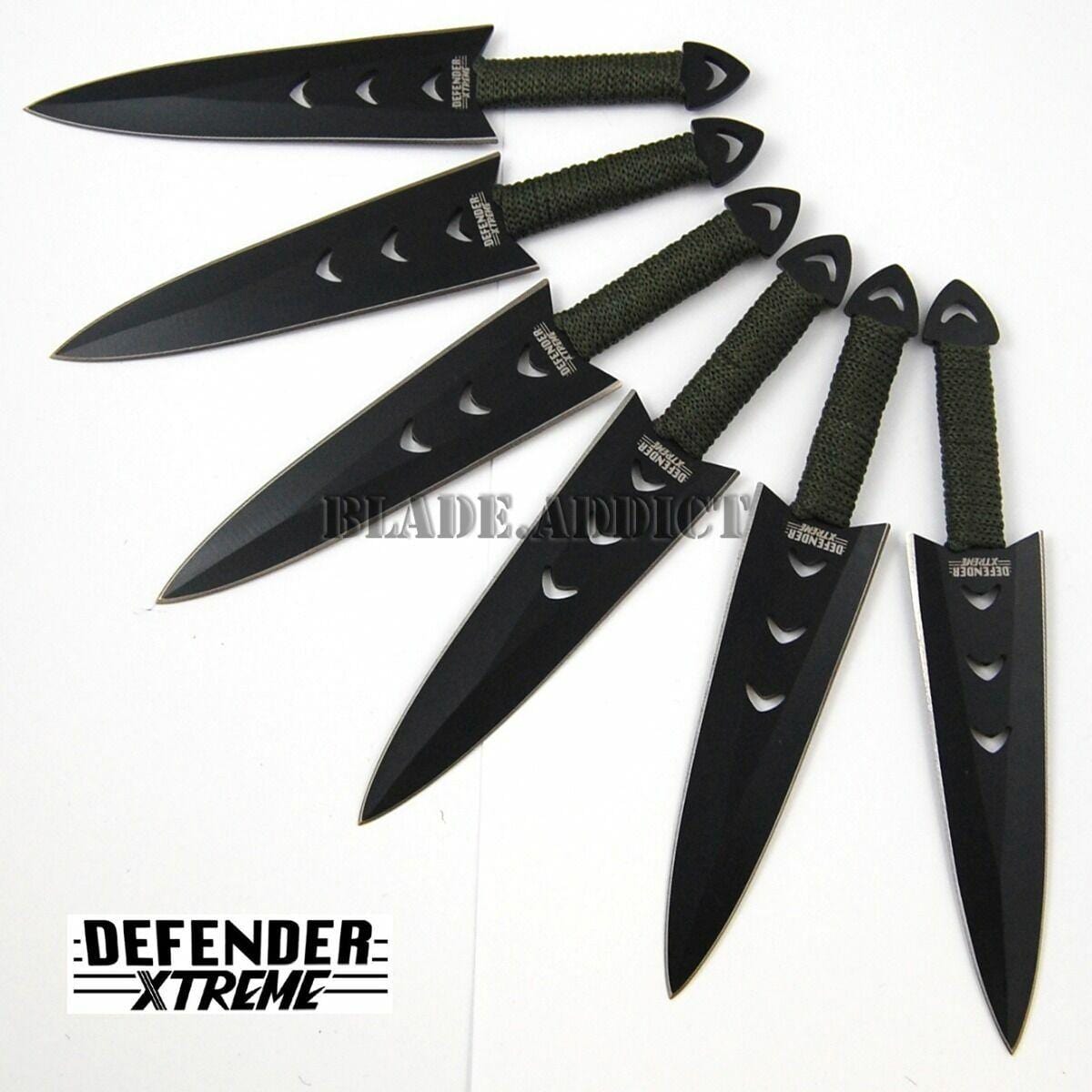 6PC Ninja Tactical Kunai Throwing Knife Set w/ Sheath | BLADE ADDICT